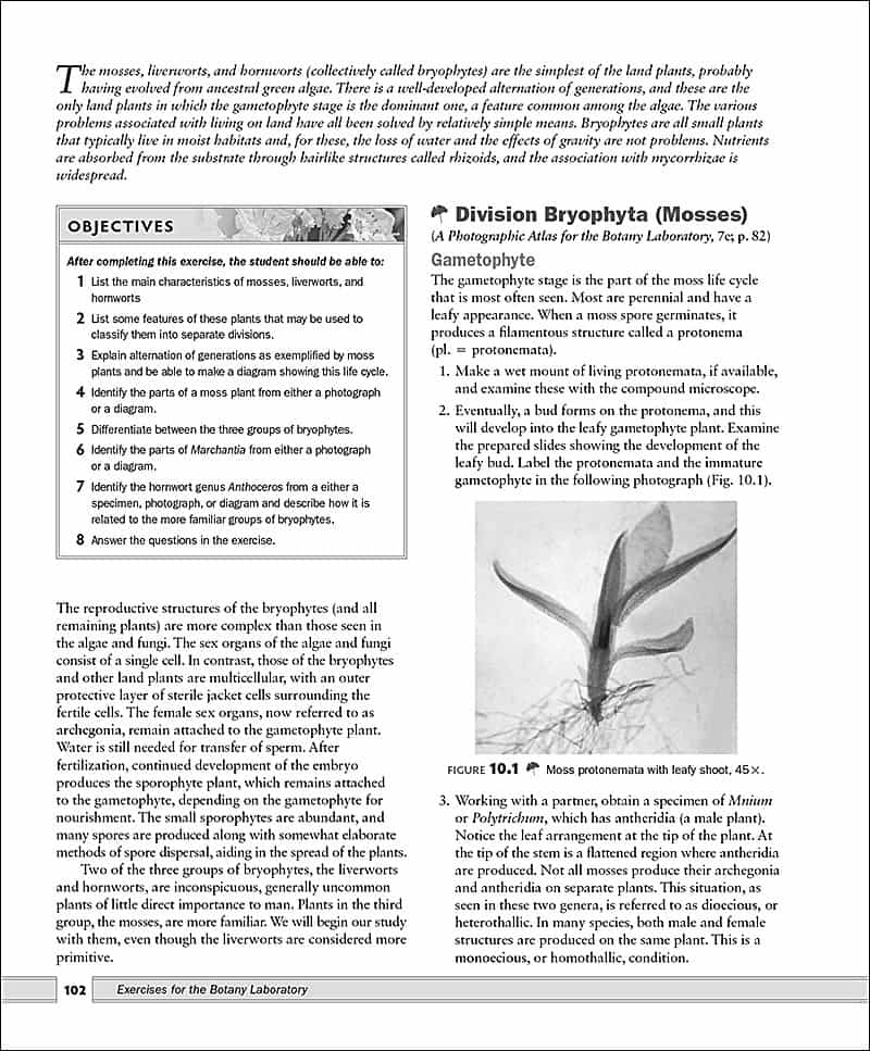 Exercises for the Botany Laboratory, 2e - Morton Publishing